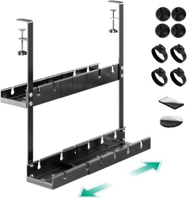 China Double Layer Design Cable Management Tray No Drilling Required for Wire Organization for sale