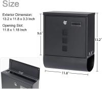 China Wall Mounted Locking Mailbox with Electrostatic Powder Coating and Customizable Color for sale