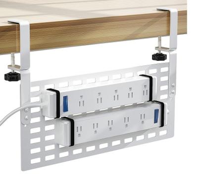 China Steel Under Desk Cable Organizer Tray with High Capacity Adjustable Docking Station for sale
