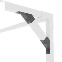China 2mm Thickness Modular Outdoor Living Patio Design with DIY Pergola System and 4*4 6*6 Post Base for sale