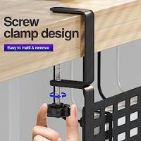 China Office Desk Home Steel Cable Organizer Tray Space Saving Under Desk Wire Rack Panel for sale