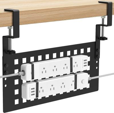 China Customized Logo Print Under Desk Cable Rack for Neat Wire Management without Drilling for sale