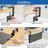 China Customized Logo Print Under Desk Cable Rack for Neat Wire Management without Drilling for sale