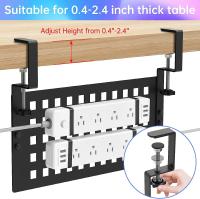 China Customized Logo Print Under Desk Cable Rack for Neat Wire Management without Drilling for sale