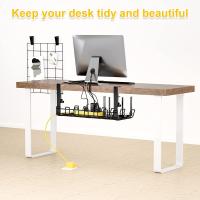 China Nonstandard Black 16 x 6.3 x 7.6 inches High Capacity Wire Management Under Desk Tray for sale