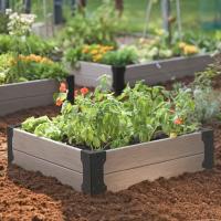 China 16mm Raised Fence Outdoor Garden Bed Corner Bracket Connect Metal Raised Planting Bed for sale