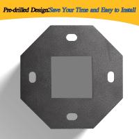 China Fence Support Bracket 3.6 X 3.6 Inch Inner Size Heavy Duty Post Base Coated Metal Anchor for sale