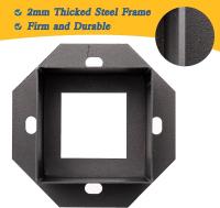 China Fence Support Bracket 3.6 X 3.6 Inch Inner Size Heavy Duty Post Base Coated Metal Anchor for sale