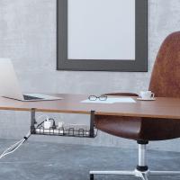 China Adjustable Cable Management Tray for Neat and Tidy Under Desk Space 390x160x125mm for sale