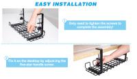China Adjustable Cable Management Tray for Neat and Tidy Under Desk Space 390x160x125mm for sale