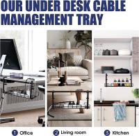 China Adjustable Cable Management Tray for Neat and Tidy Under Desk Space 390x160x125mm for sale