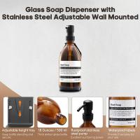 China Wall-Mounted Brass Soap Dispenser Bracket 250-300ml Single Bottle Holder for Kitchen Bathroom for sale