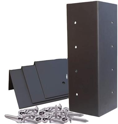 China Heavy Duty Powder Coated Carbon Steel Garden Bed Corner Brackets Surealong Green for sale