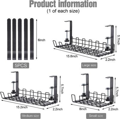 China Main Material Steel Under Desk Cable Management Tray for Wire Organization in Office for sale