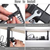 China Main Material Steel Under Desk Cable Management Tray for Wire Organization in Office for sale