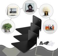 China Stylish Iron Storage Shelves for Bedroom Living Room and Office Wall Mounted Bookshelf for sale