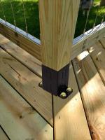 China Powder Coated Pergola Bracket Kits for 6x6 Post Base and Durable Carbon Steel Material for sale