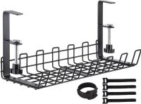 China Home Desk Wire Management Standing Type Adjustable Iron Wire Cord Cable Organizer Tray for sale