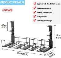 China Home Desk Wire Management Standing Type Adjustable Iron Wire Cord Cable Organizer Tray for sale
