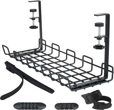 China Adjustable Cable Management Tray for Office Under Desk 390x160x125mm Sample Offered for sale