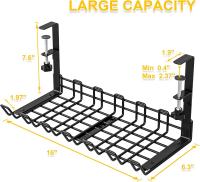 China Metal Desk Cord Holder Perfect Solution for Cable Management Under Desk in Living Room for sale