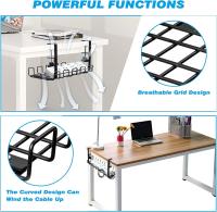 China Metal Desk Cord Holder Perfect Solution for Cable Management Under Desk in Living Room for sale