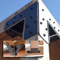 China Heavy Duty Garden Angle Bracket 4*4 6*6 Pergola Wood Frame Post with Bending Process for sale