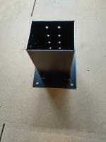 China 3.5*3.5 4*4 or 6*6 Post Repair Bracket Silver Galvanized Metal Base for Pergola Posts for sale