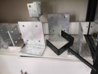 China Standard Single-side Bracket 4x4 Post Base U Shape Pergola Brackets Deck Post Base for sale