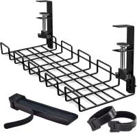 China Under Desk Cable Tray for Wire Management Non-Folding Desk Cable Organizer 0.85kg for sale