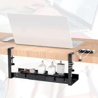 China Under Desk Cable Tray Basket for Wire Management Sturdy Metal Clamp Design for Office for sale