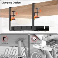 China Steel Desk Cable Organizers Bolt Inserting Type Under Desk Cable Management Tray No Drill for sale