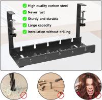 China Steel Desk Cable Organizers Bolt Inserting Type Under Desk Cable Management Tray No Drill for sale