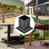China Customer Requirements 3 Way Pergola Brackets with Powder Coated Black Finish for sale