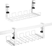 China 0.85kg Cable Management Tray for Office Under Desk No Drilling Iron Wire Adjustable for sale