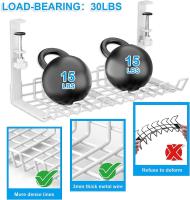 China 0.85kg Cable Management Tray for Office Under Desk No Drilling Iron Wire Adjustable for sale
