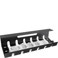 China Black Steel Cable Tray for Office Meeting Table Under Desk Cable Management Organizer for sale