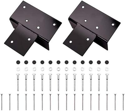 China Freestanding 3 Bay E Shape Pergola Construction Bracket Kit with High Carbon Steel for sale