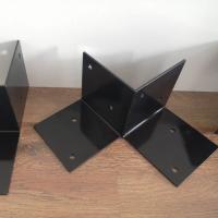 China Red or Customized Heavy-duty Pergola Post Base Bracket for High Carbon Steel Floor for sale