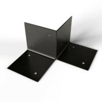 China Red or Customized Heavy-duty Pergola Post Base Bracket for High Carbon Steel Floor for sale