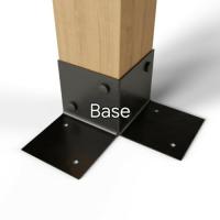 China Red or Customized Heavy-duty Pergola Post Base Bracket for High Carbon Steel Floor for sale