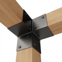 China Effortlessly Build Your Pergola with High Carbon Steel E Shape Construction Brackets for sale