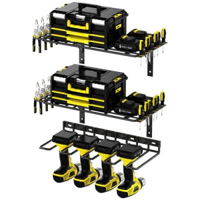 China Garage Storage Pegboard Power Tool Organizer with Adjustable Design in Carbon Steel for sale