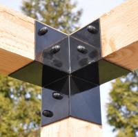 China Effortlessly Build Your Pergola with High Carbon Steel E Shape Construction Brackets for sale