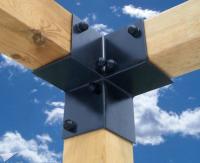 China Effortlessly Build Your Pergola with High Carbon Steel E Shape Construction Brackets for sale