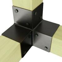 China Effortlessly Build Your Pergola with High Carbon Steel E Shape Construction Brackets for sale