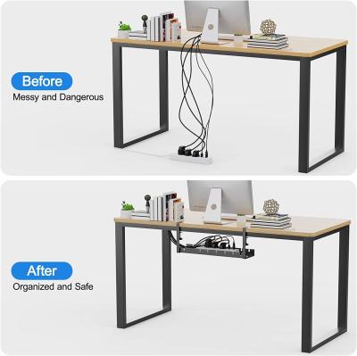 China Customized Logo Under Desk Wire Cable Management Tray No Drill for Sample Acceptance for sale