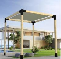 China 5mm Thickness Pergola Aluminium Steel 4-Way Extension Bracket for Fixed Wood Pergola for sale