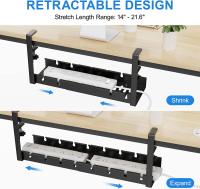 China Customized Logo Under Desk Wire Cable Management Tray No Drill for Sample Acceptance for sale