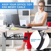 China Customized Logo Under Desk Wire Cable Management Tray No Drill for Sample Acceptance for sale